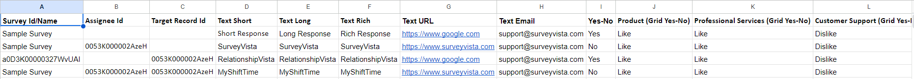 Import Survey and Survey Responses from a CSV file