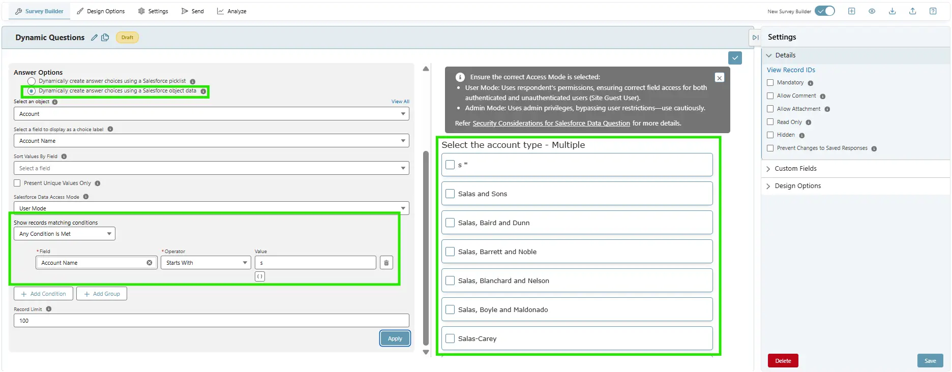 Salesforce Data – Multiple Choice (previously known as Multiple – Using ...