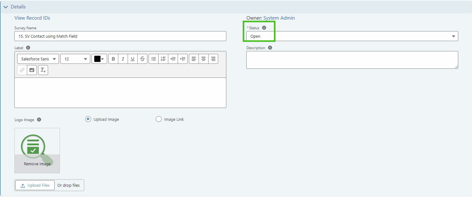 Create A Contact Using Match Fields Surveyvista