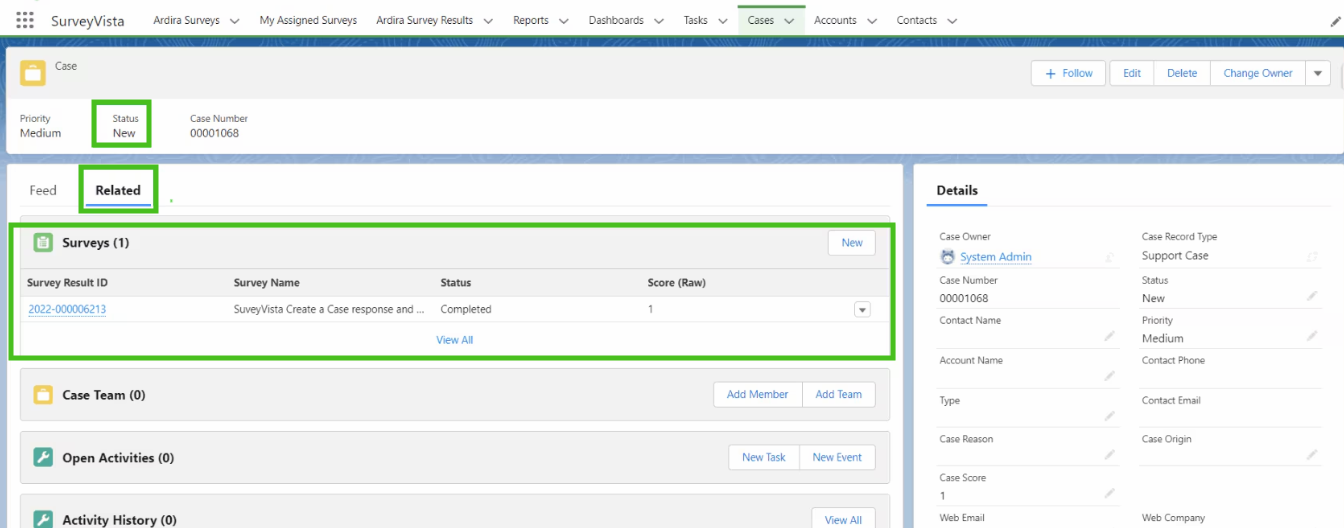 Creating the Case Record via Response Mapping and expose the Surveys ... Creating the Case Record via Response Mapping and expose the Surveys ...