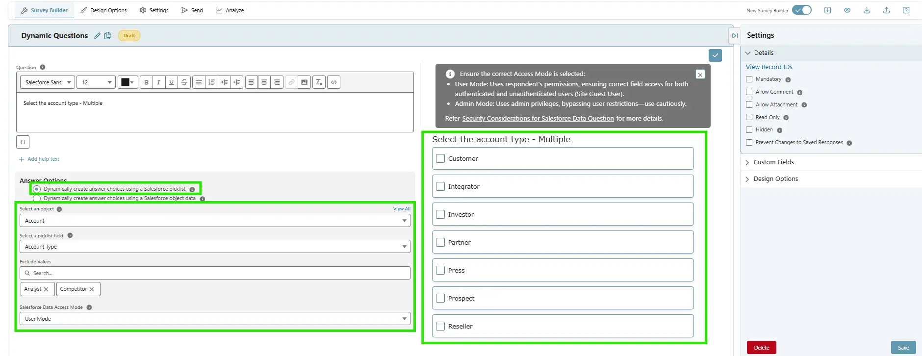 Salesforce Data – Multiple Choice (previously known as Multiple – Using ...