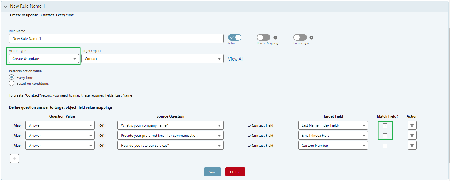 Applying Mapping Rules - SurveyVista