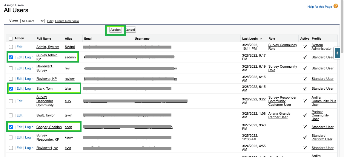 SurveyVista Custom Permissions