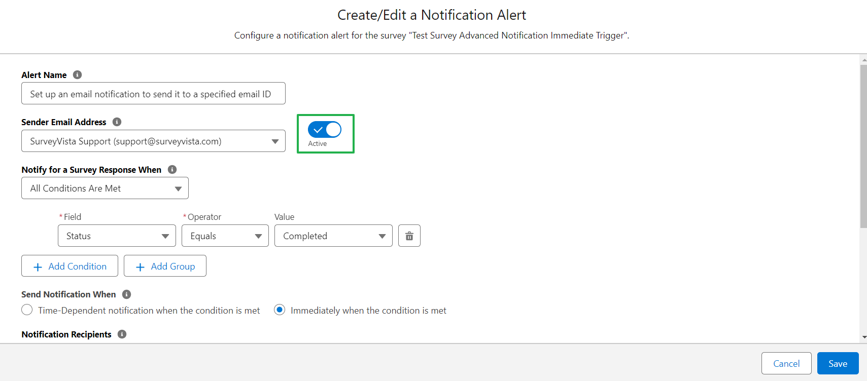 Configure Personalized And Detailed Alert Notifications Surveyvista