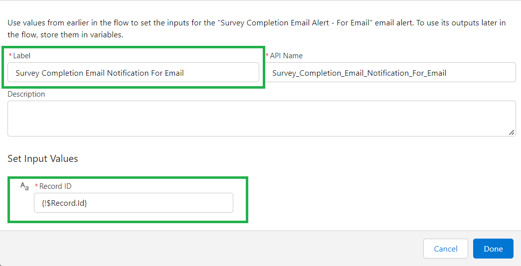 Configure Flow to Send a Survey Result to Assignee