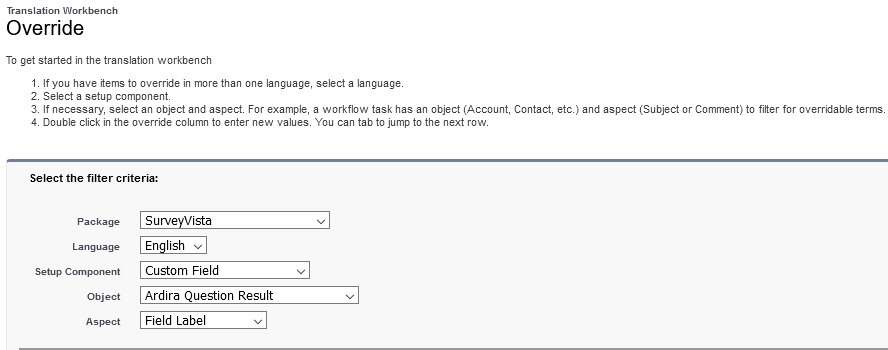 Configure ‘View Response’ and ‘Survey Result Report’