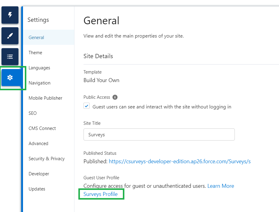 Configure Guest User to Respond to Surveys - SurveyVista