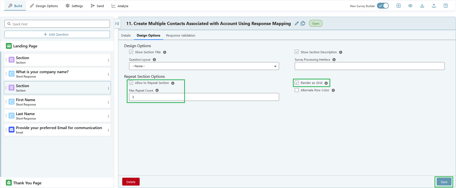 Create multiple contacts associated with an account - "Account-Contact ...