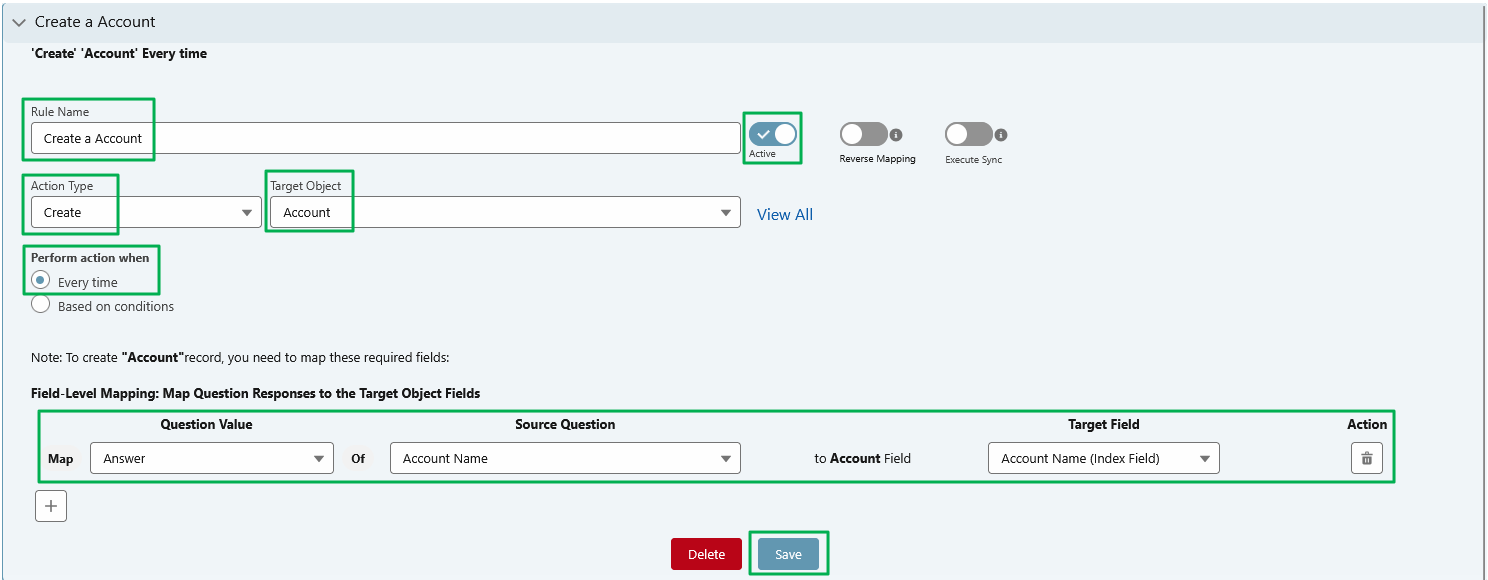 Parent-Child Object Mapping - SurveyVista