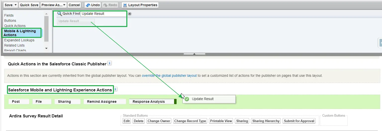 Update Survey Results from the Tabular Report Page and Record/Detail Page
