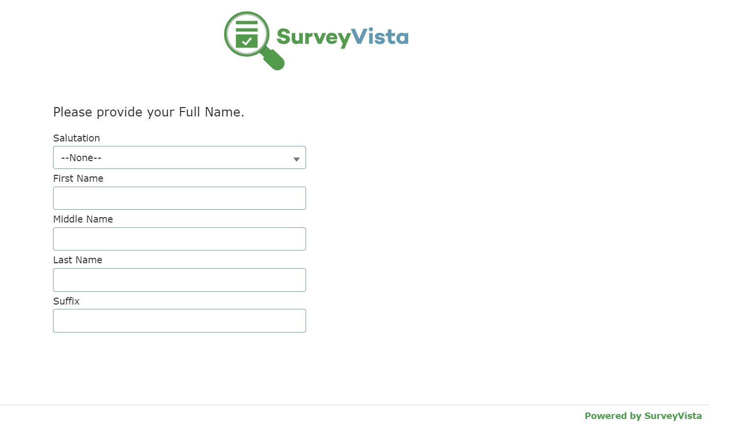 Full Name Question - SurveyVista
