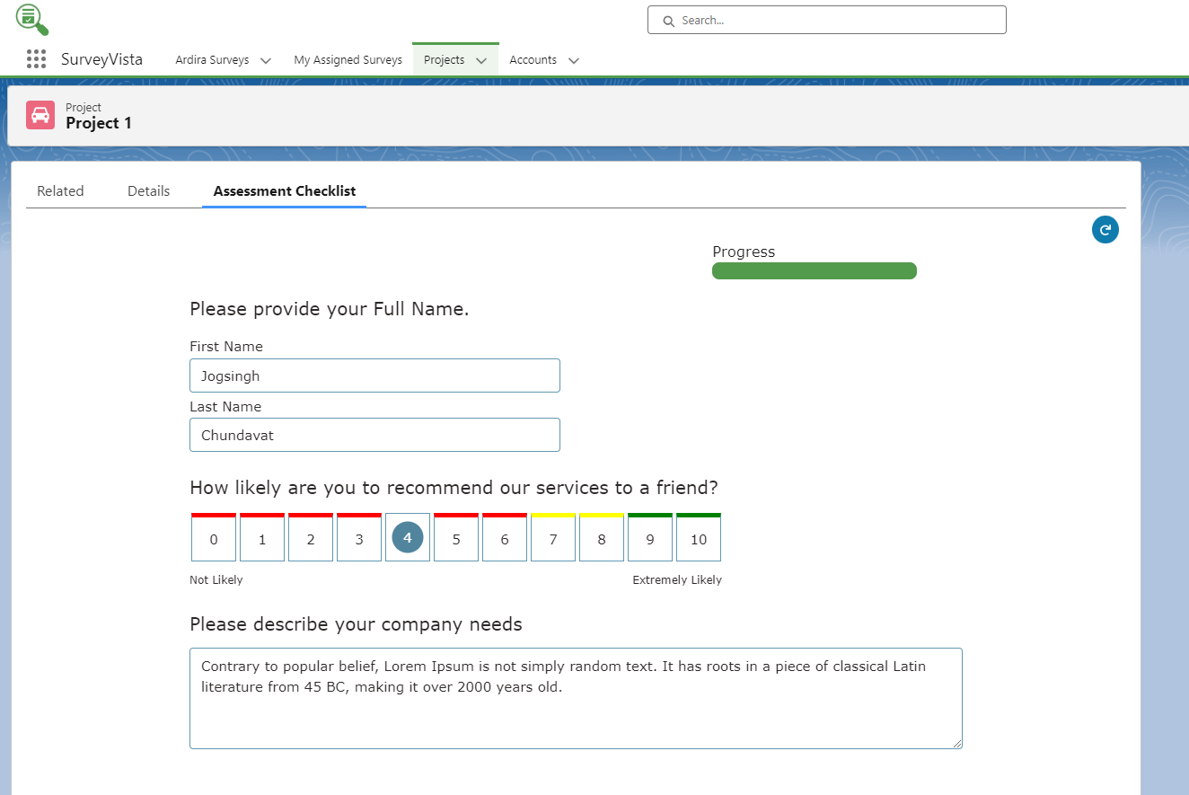 Embed a Questionnaire or Checklist in a Record Page