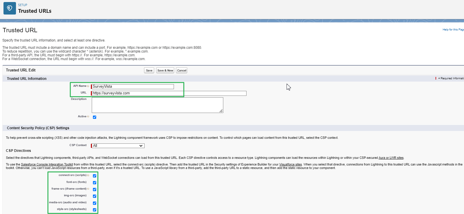 Geo Location Configuration - SurveyVista