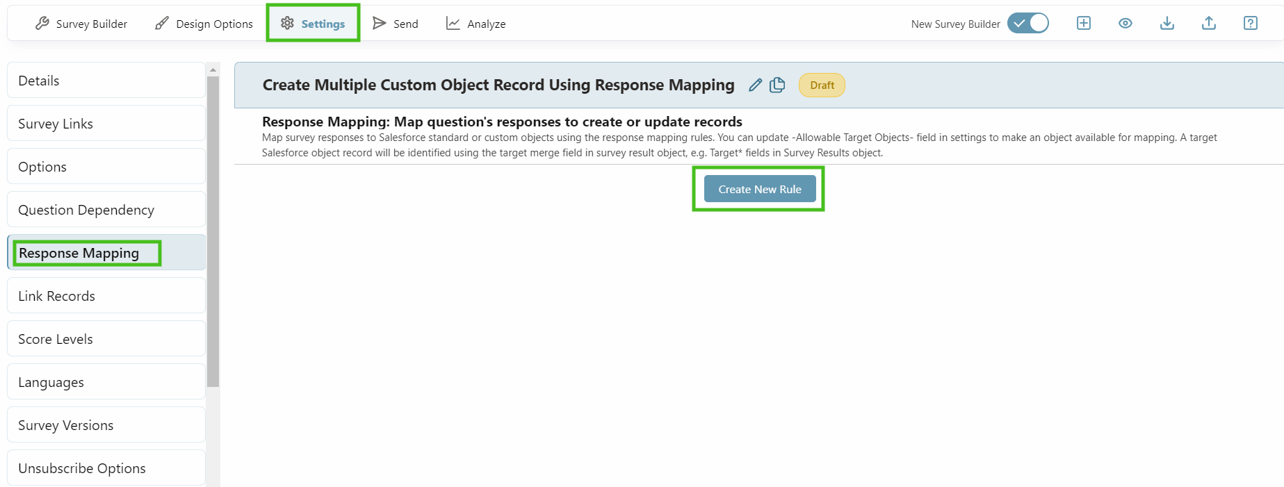 Create Multiple Custom Object Records Surveyvista