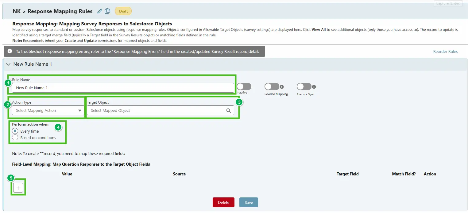 Creating a Mapping Rule - SurveyVista