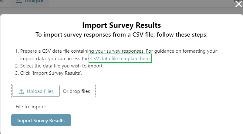 Import Survey and Survey Responses from a CSV file