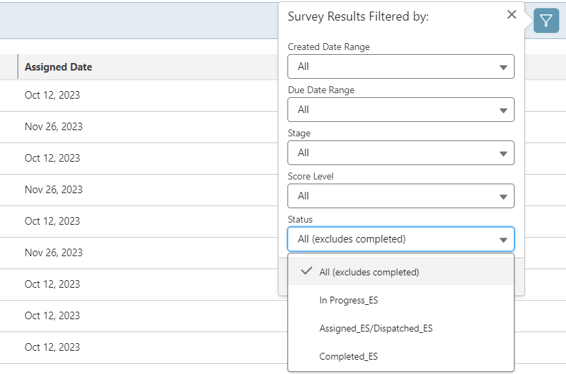 How to configure “My Assigned Surveys” Component