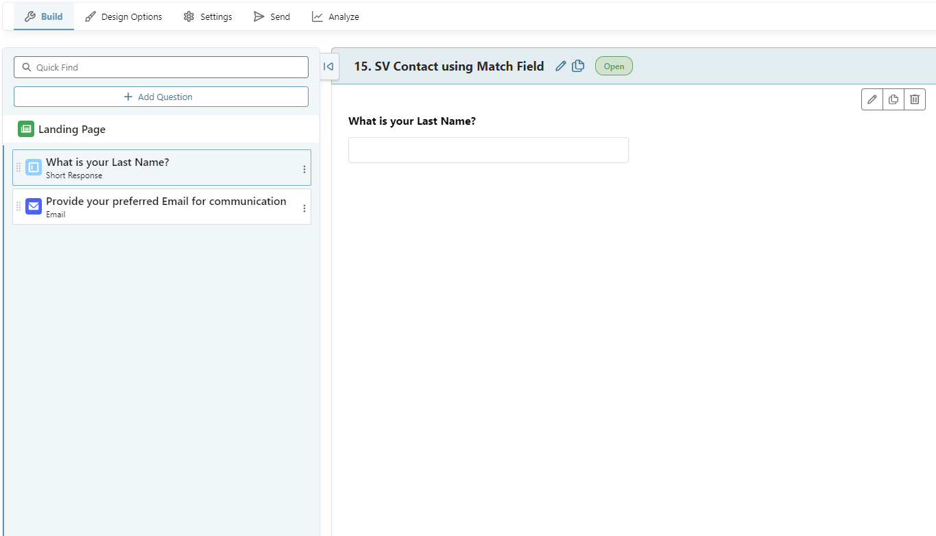 Create A Contact Using Match Fields Surveyvista