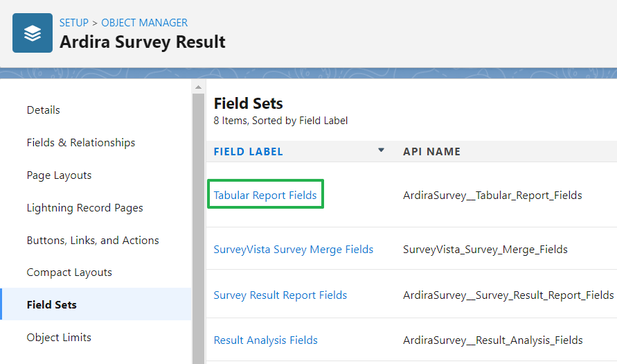 Tabular Report - SurveyVista