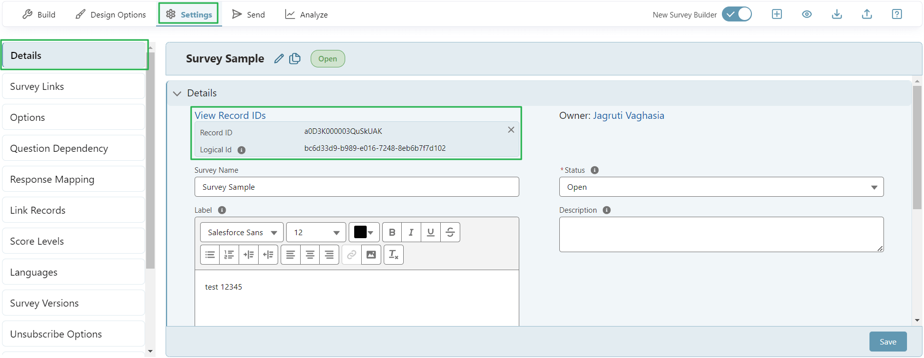 Send a Survey URL with Prefill answers for one or more questions