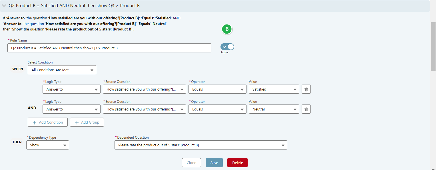 Use Case Of Grid Type Question As Source And Dependency Question Logic 