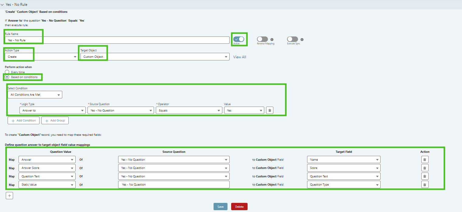 Create Multiple Custom Object Records Surveyvista