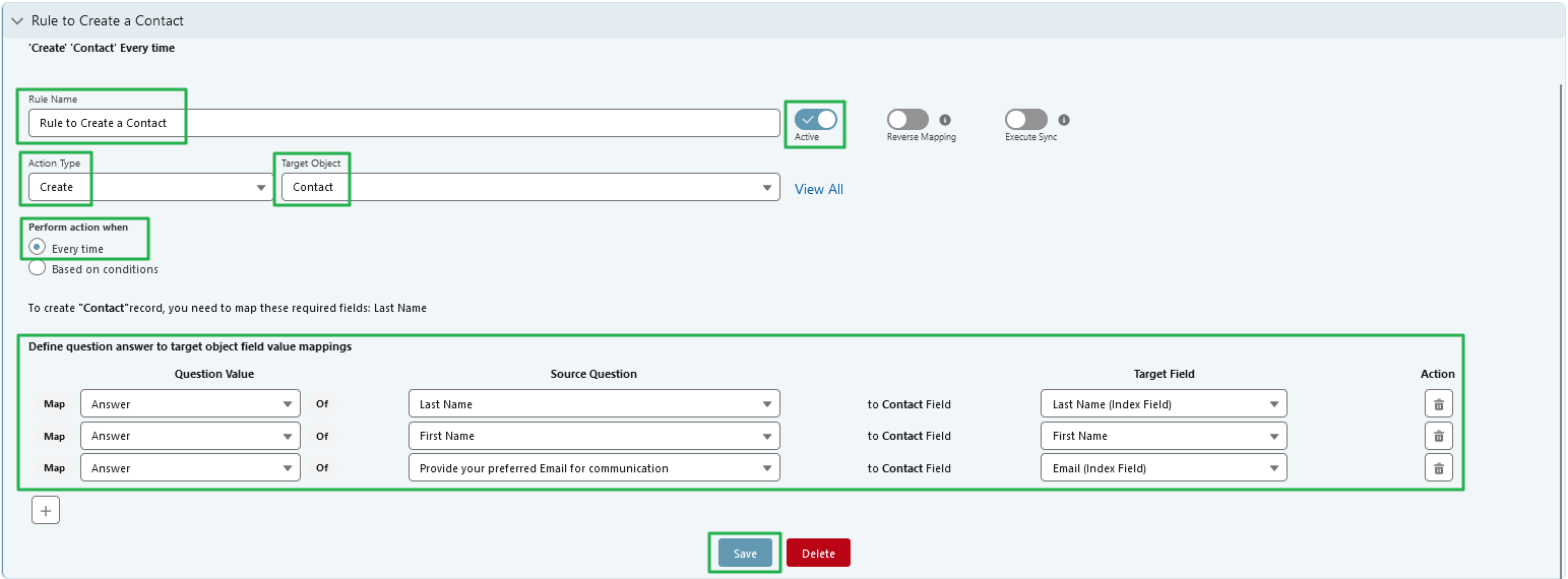 Creating a Contact and a Campaign Member using Response Mapping