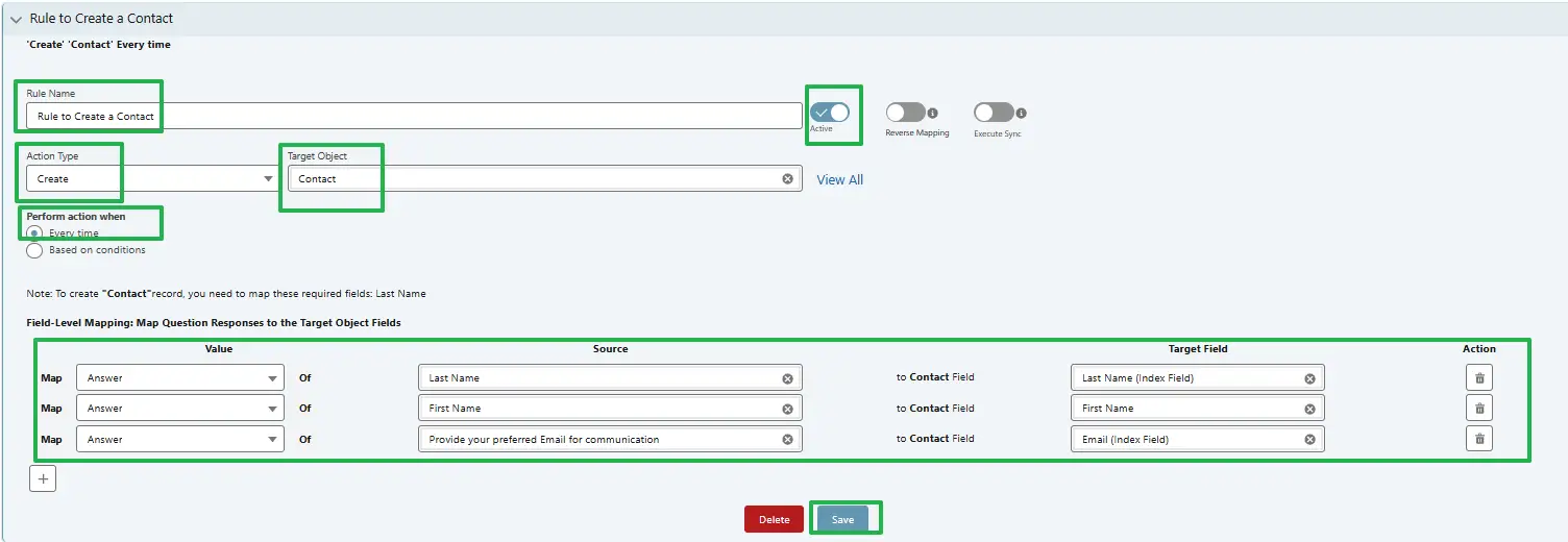 Creating a Contact and a Campaign Member using Response Mapping