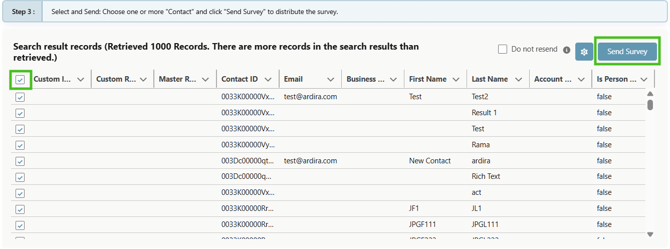 Send Surveys to Emails And Contacts - SurveyVista
