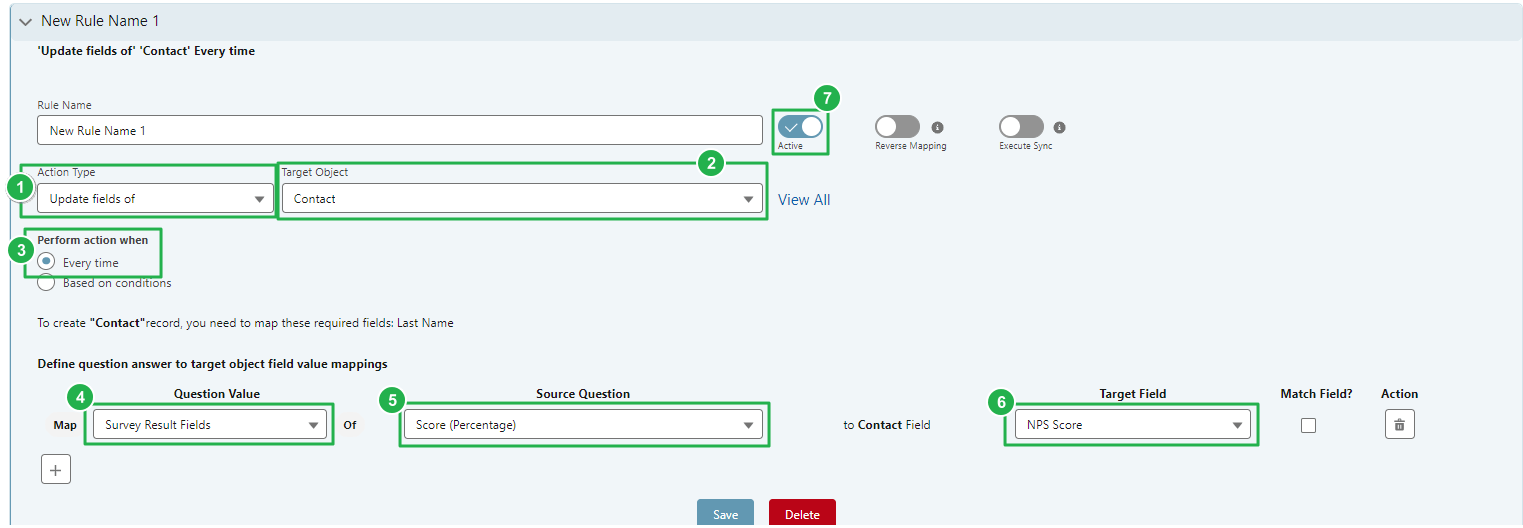Creating a Mapping Rule - SurveyVista