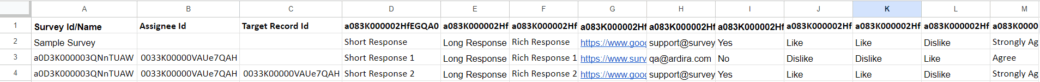 Import Survey and Survey Responses from a CSV file