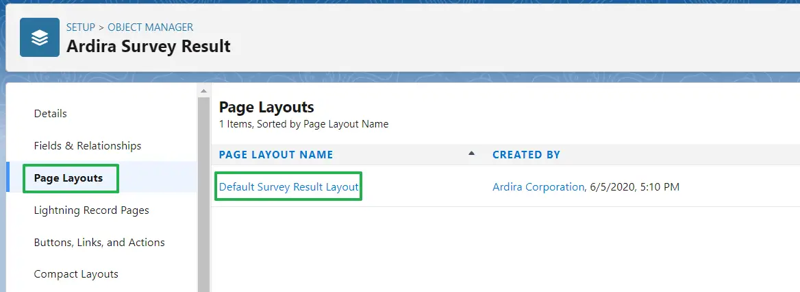 Update Survey Results from the Tabular Report Page and Record/Detail Page