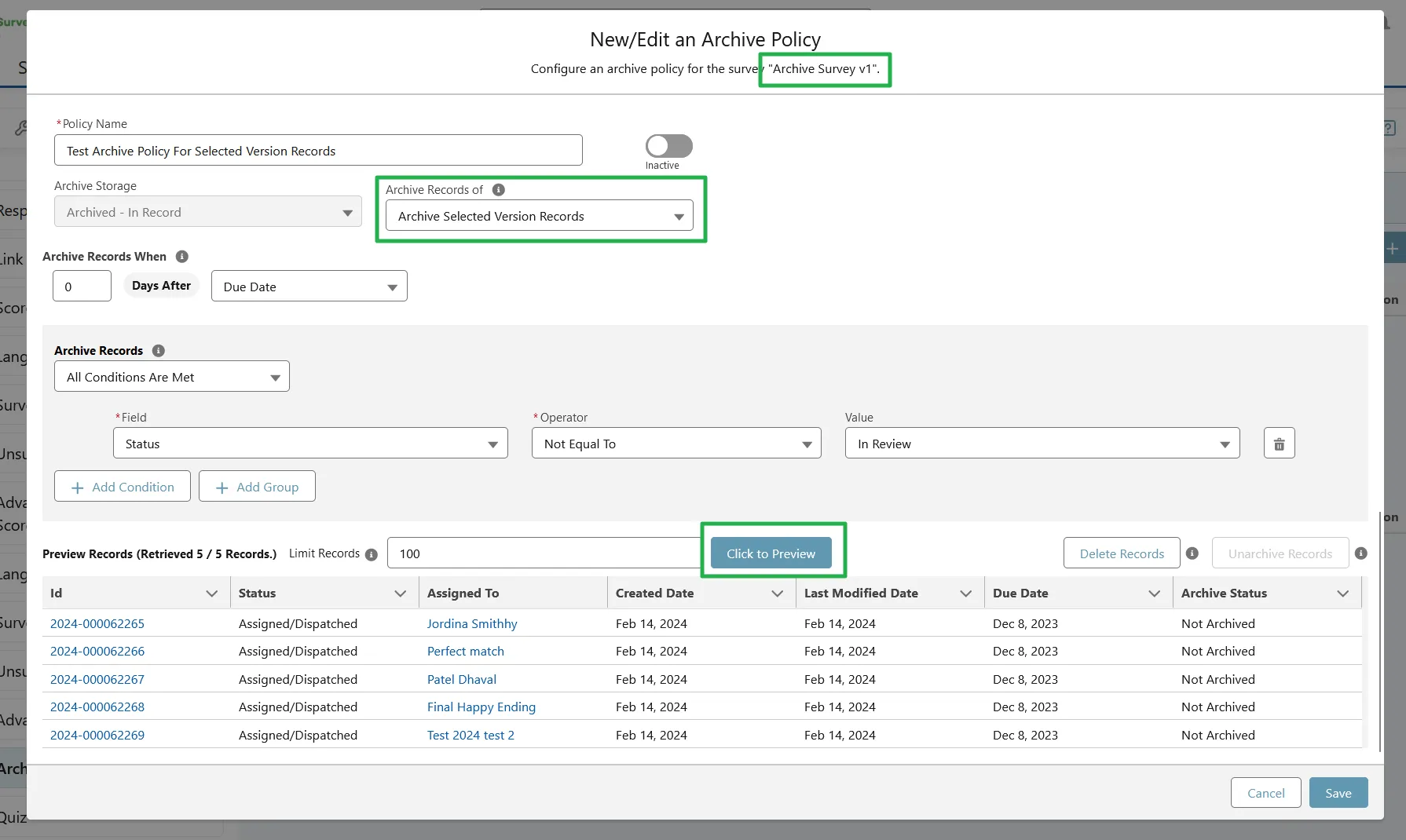 Archiving Survey Responses to Save Storage Space - SurveyVista