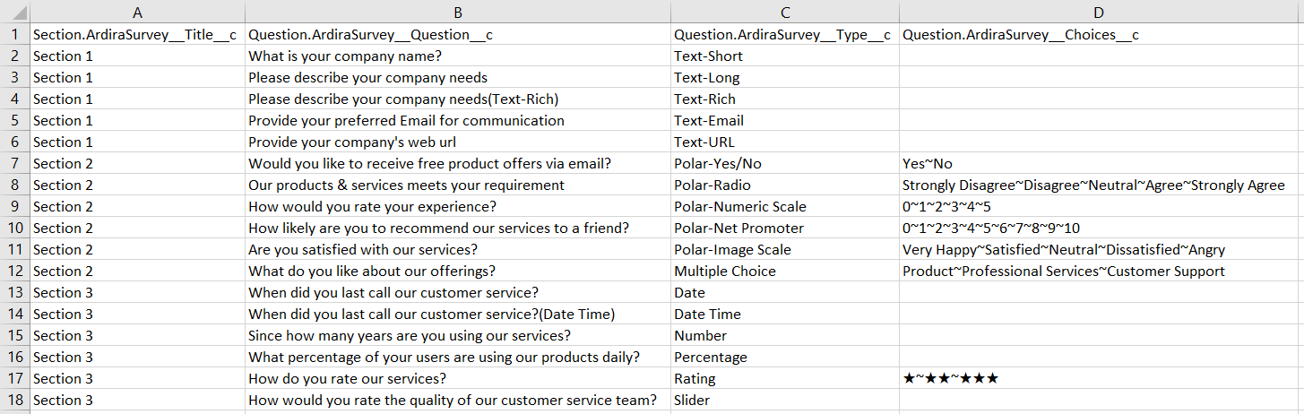 Import Survey and Survey Responses from a CSV file