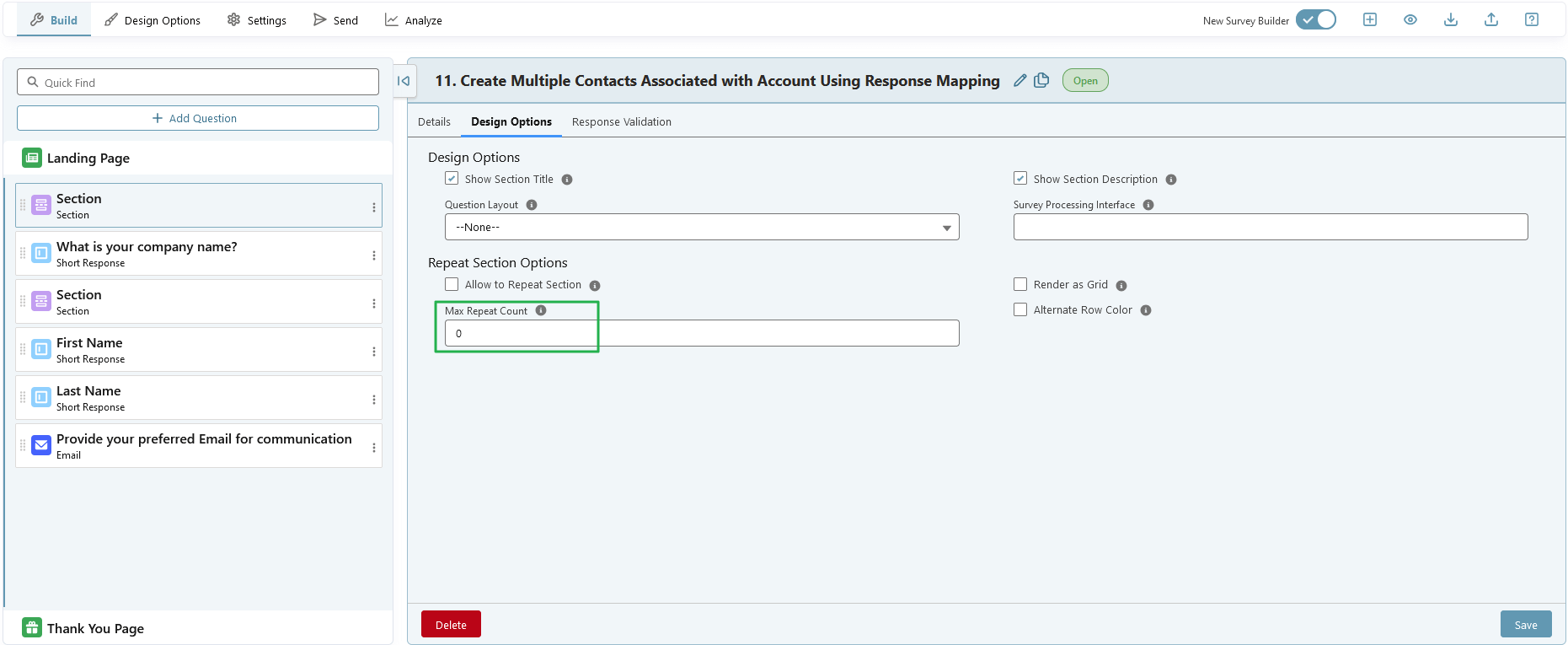 Create multiple contacts associated with an account - "Account-Contact ...