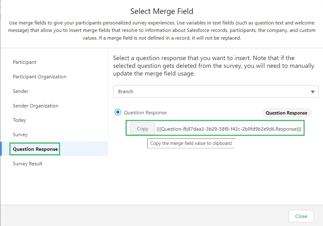 Use case of Salesforce Data Controlling - SurveyVista