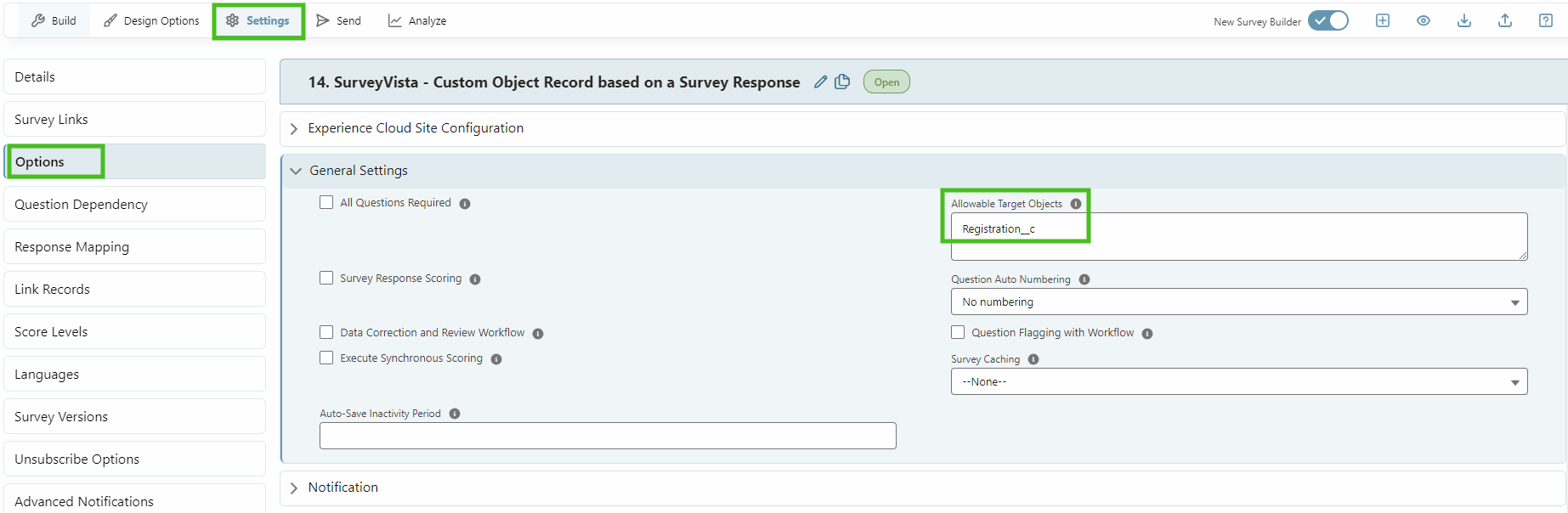 Create Custom Object Record Based Survey Surveyvista