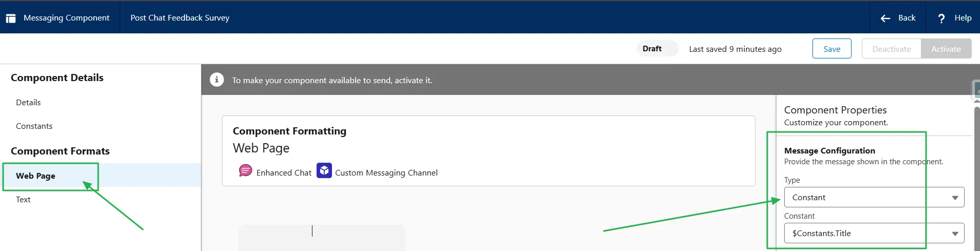SurveyVista - Integration with Messaging for In-App and Web(MIAW)