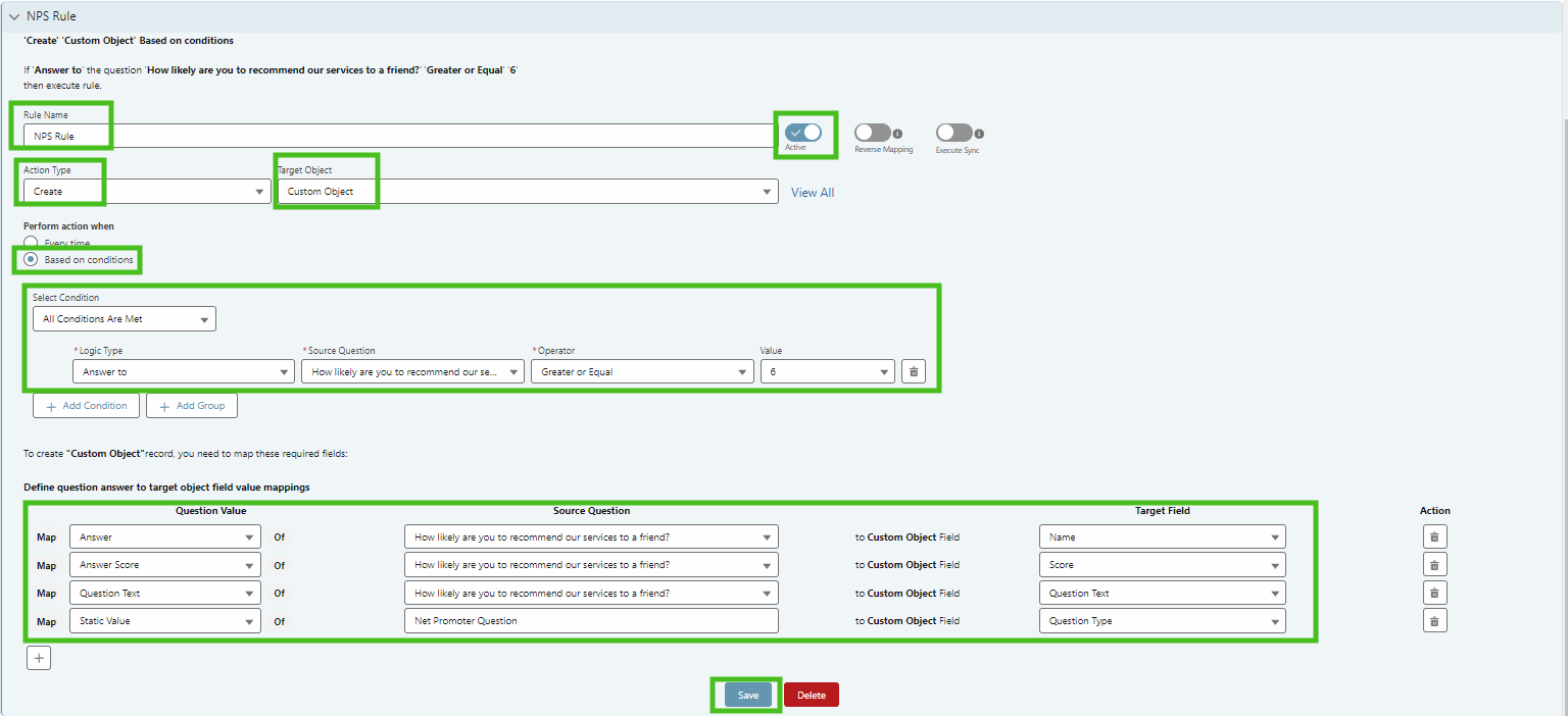 Create Multiple Custom Object Records Surveyvista