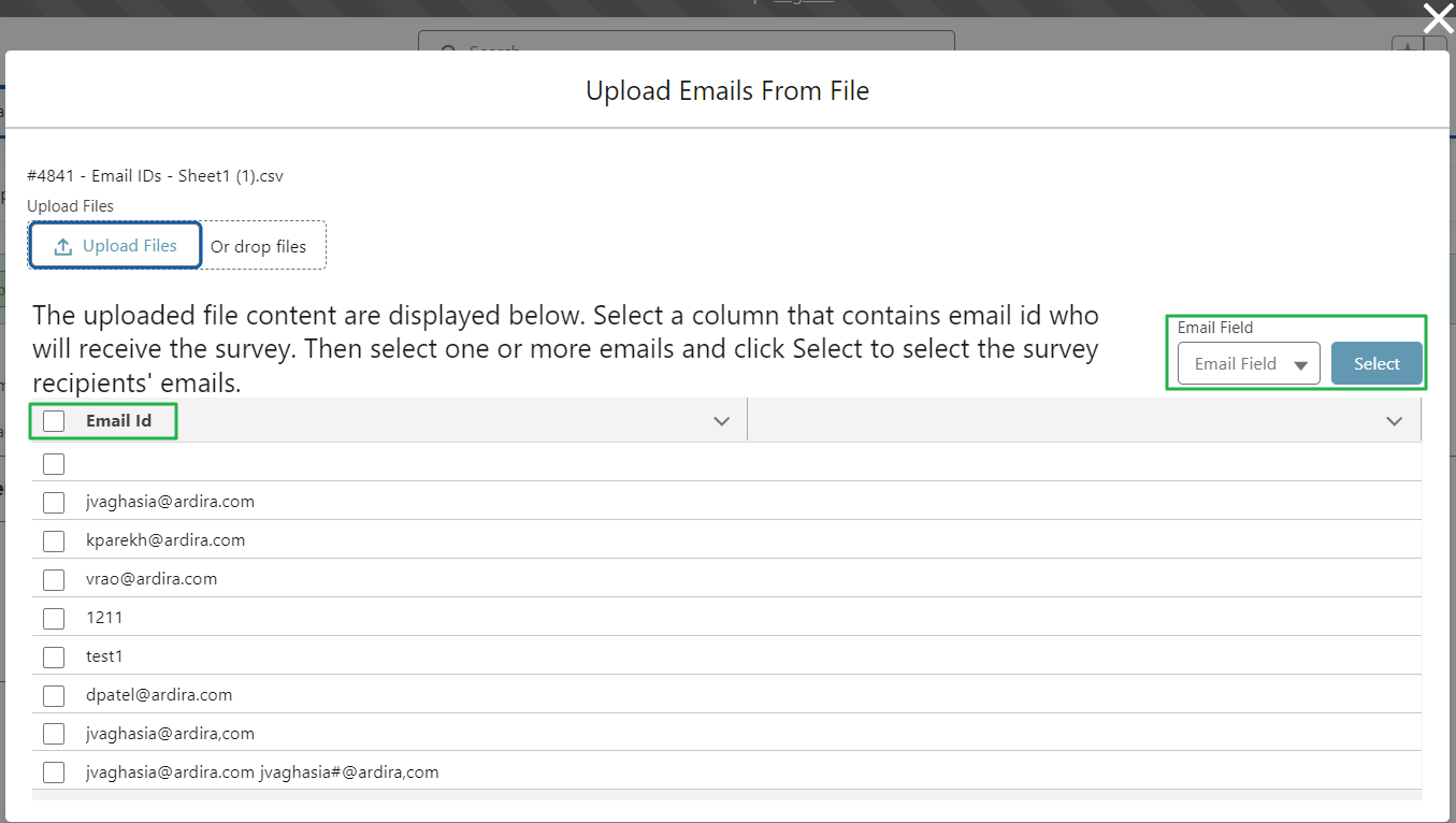 Send Surveys using CSV-Excel file - SurveyVista