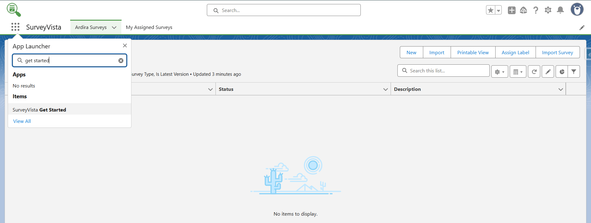Load Sample Surveys - SurveyVista