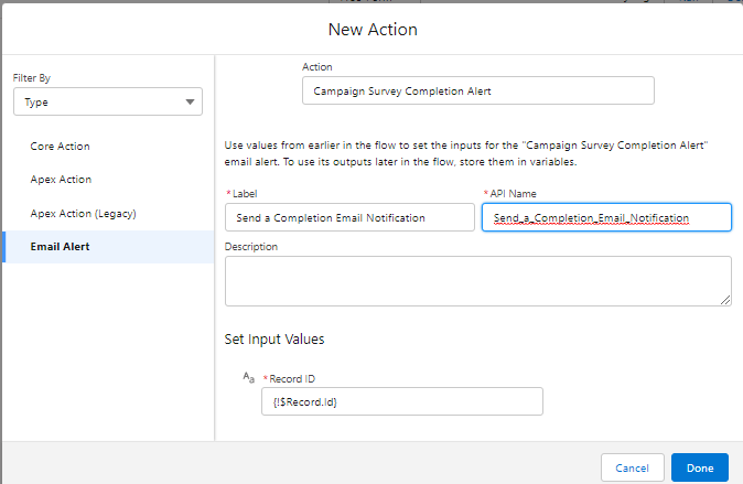 Configure Flow to Send a Survey to Campaign Members on Campaign Status ...
