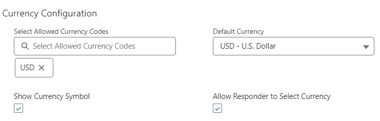 Currency Question - SurveyVista