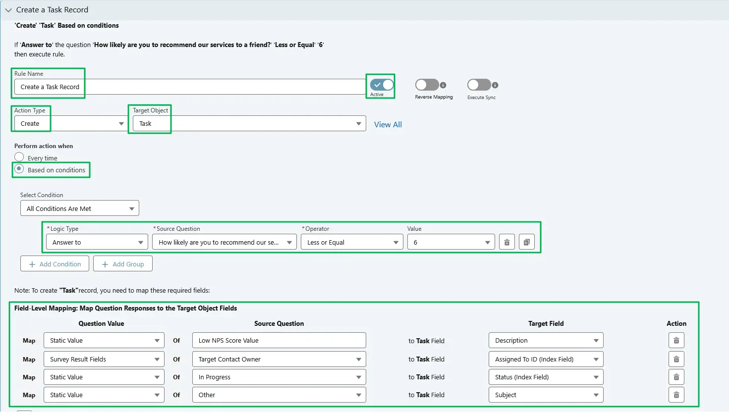 Task Record + NPS - SurveyVista