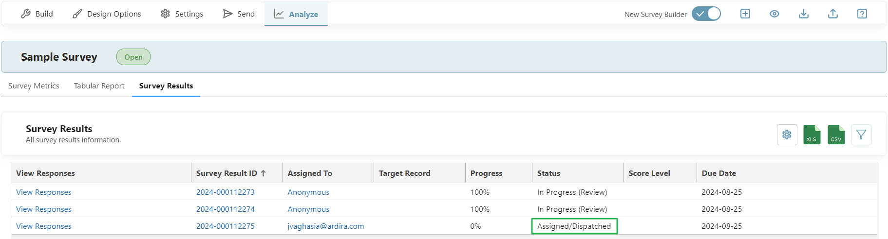 Ability for Salesforce Users to update the Ardira Answer Text details of Completed Survey Results