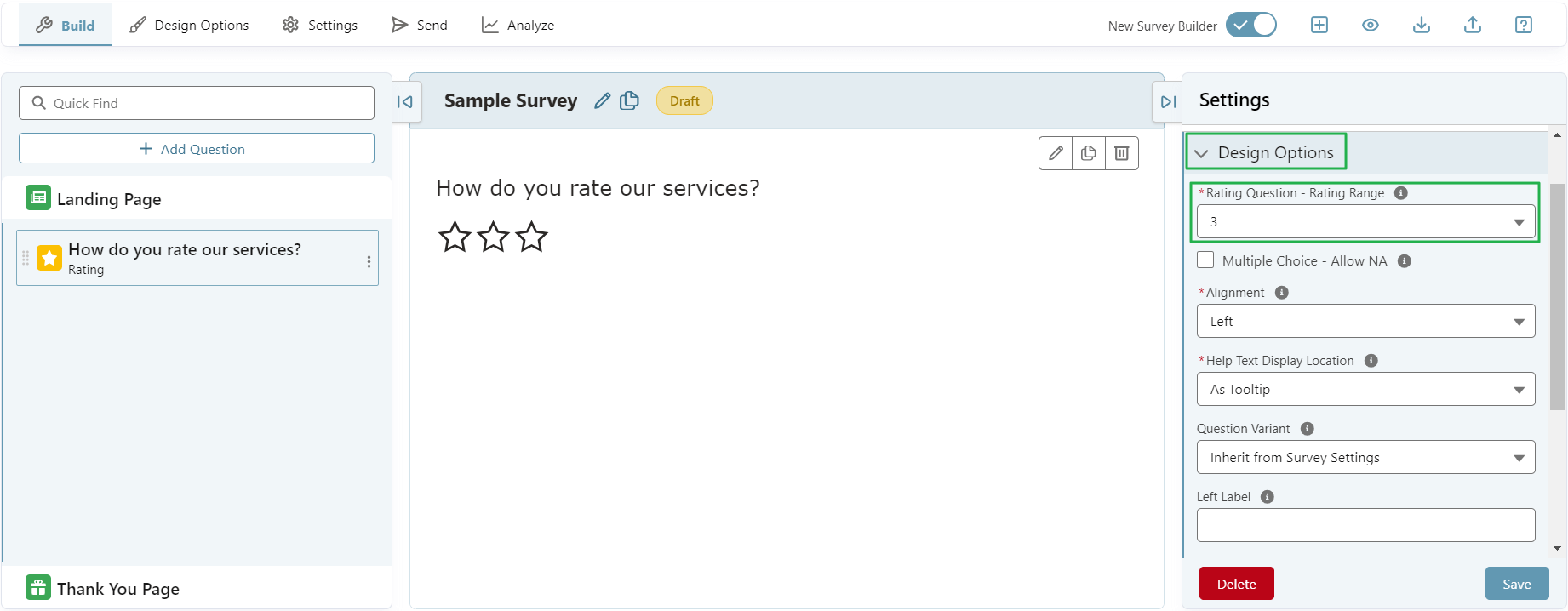 Question and Survey Score Calculation - SurveyVista