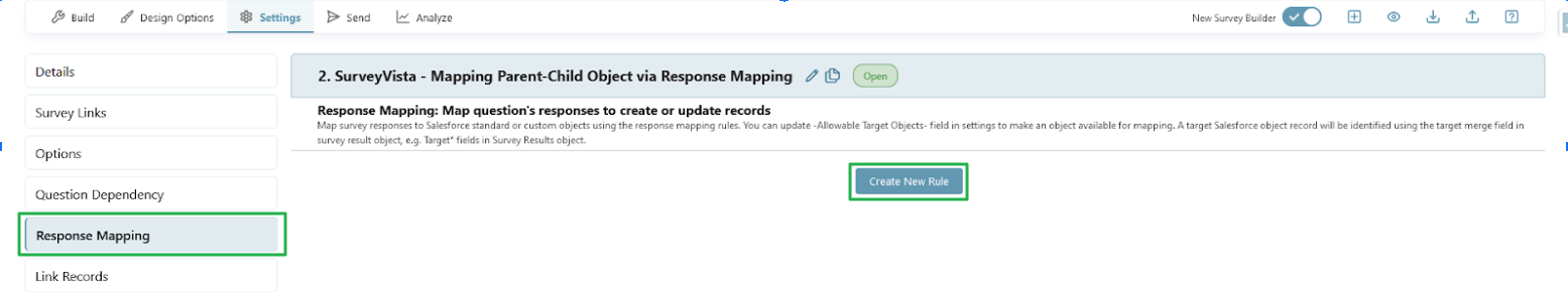 Parent-Child Object Mapping - SurveyVista