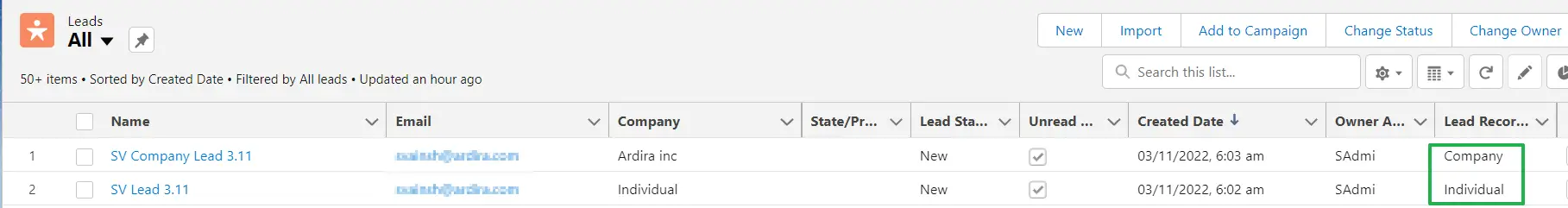 Create Lead Record Based on Record type - SurveyVista