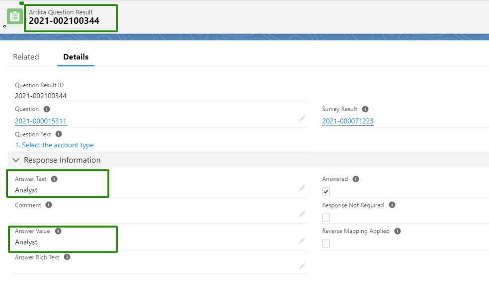 Salesforce Data – Single Choice (previously known as Radio – Using Salesforce Data)