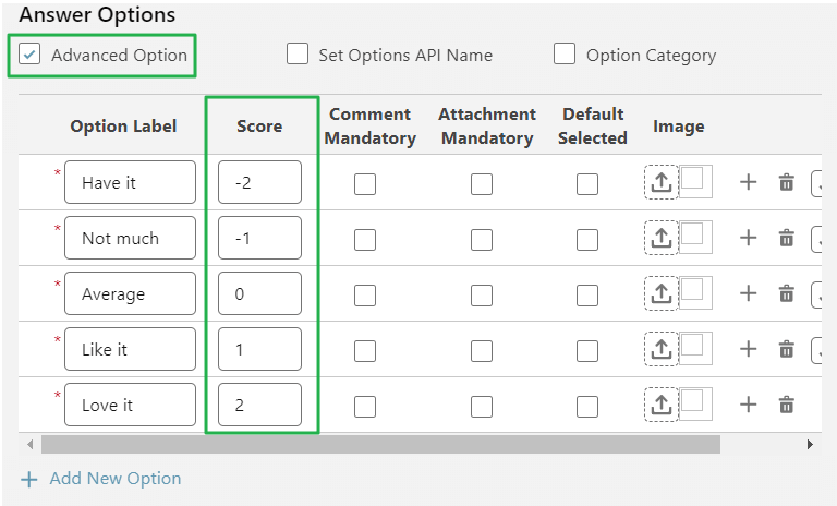 Question and Survey Score Calculation - SurveyVista